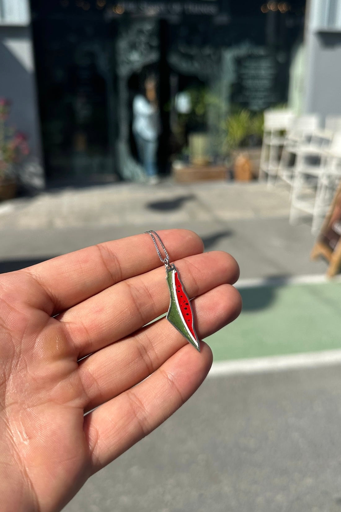Palestine watermelon necklace
