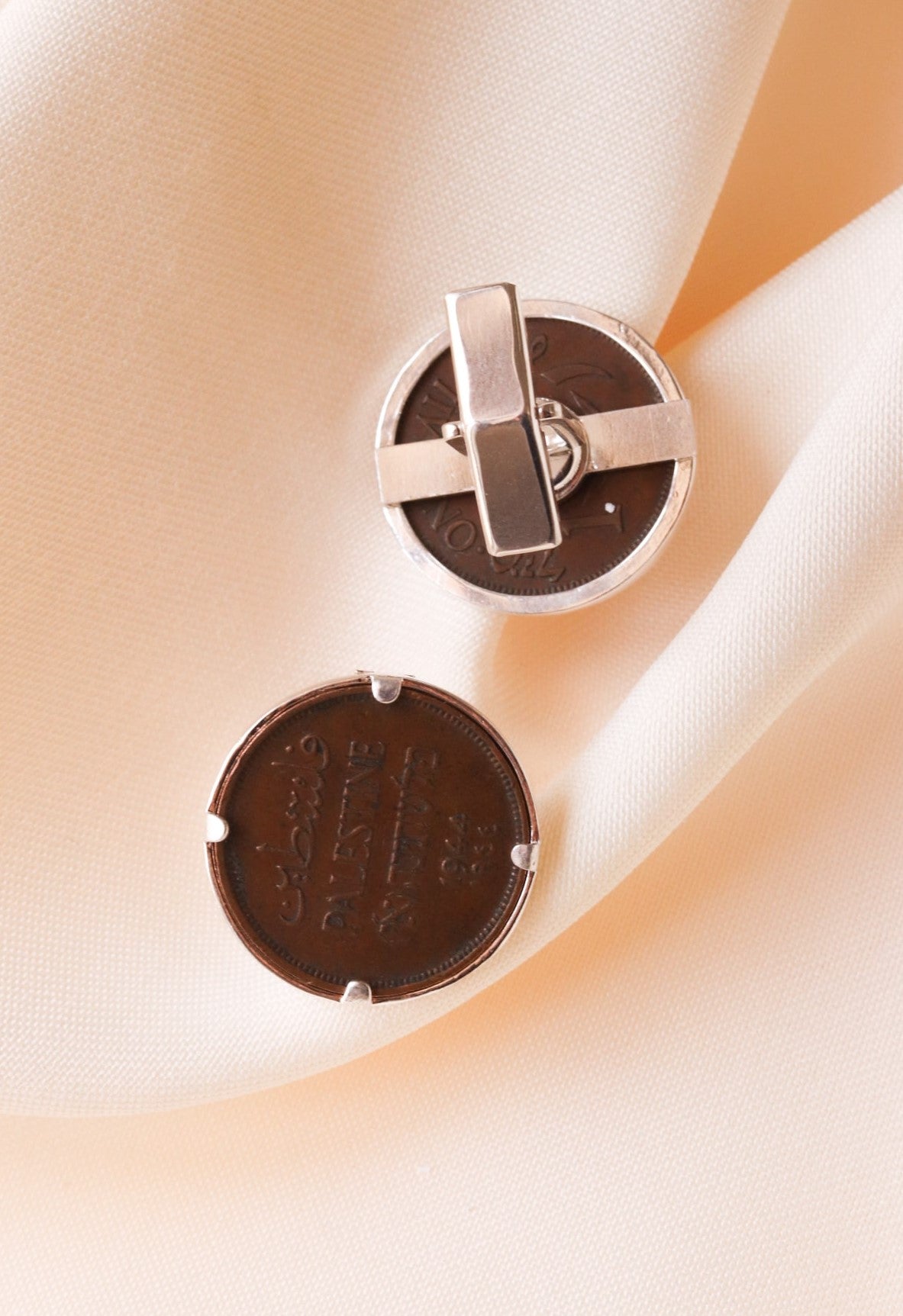 Palestinian coin 1 mil cufflinks